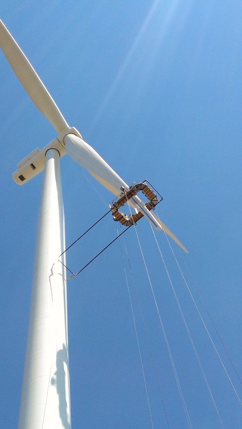 Wind Turbine Access: Los Vientos Wind Farm - Spider Staging