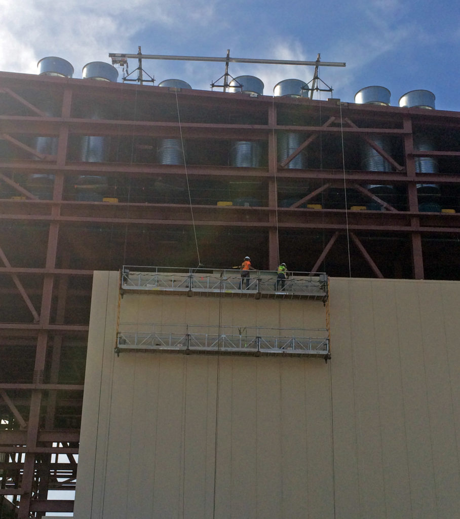 Curtain Wall Installation - McConnell Air Force Base - Spider Staging