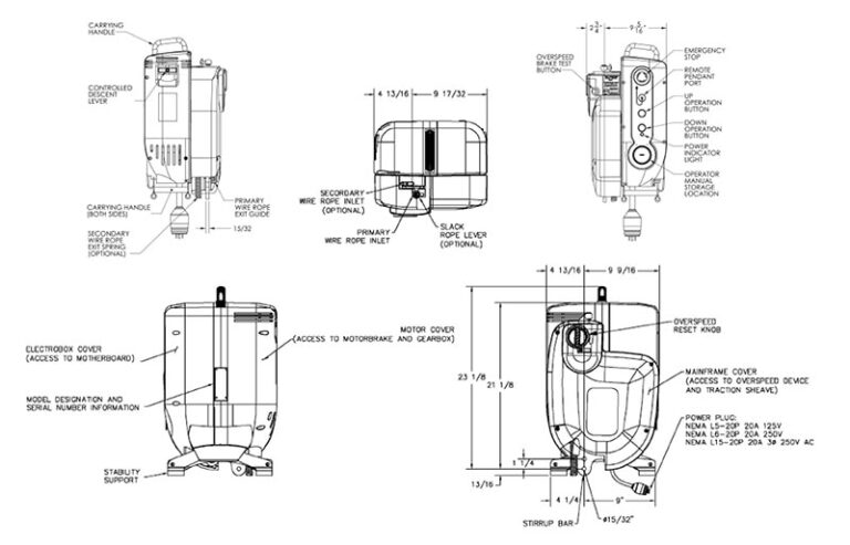 SC1000 Electric Series Traction Hoists - Spider Staging